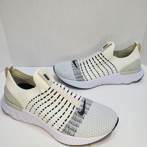 Nike | Shoes | New Nike React Phantom Run Flyknit 2 Sail Bone Black ...